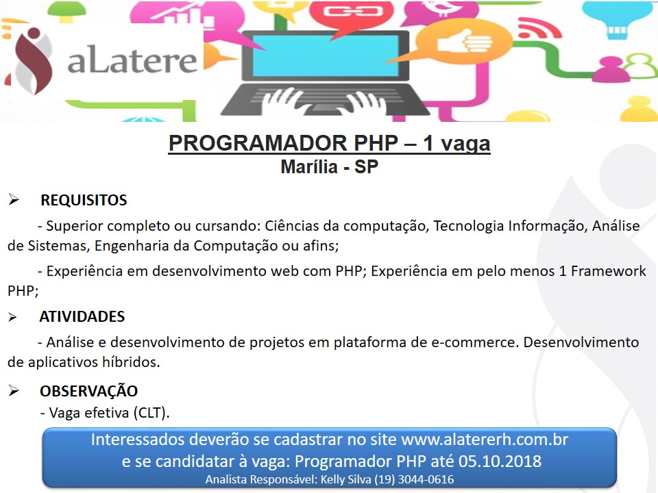 Vaga para Programador PHP em Marília | Blog do Fusco